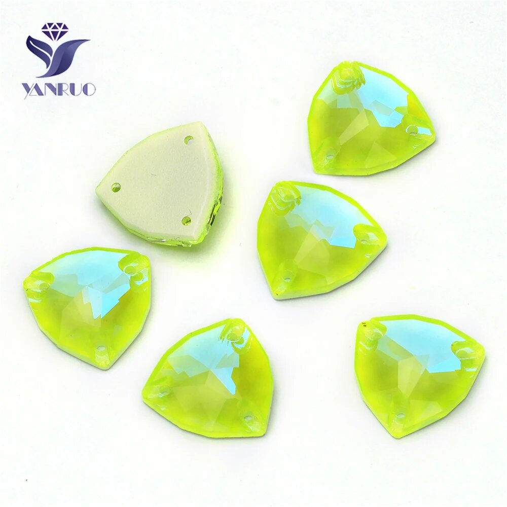Стразы YANRUO Trilliant 6A неона 12mm 28Pcs, ELEC Yellow DeLite