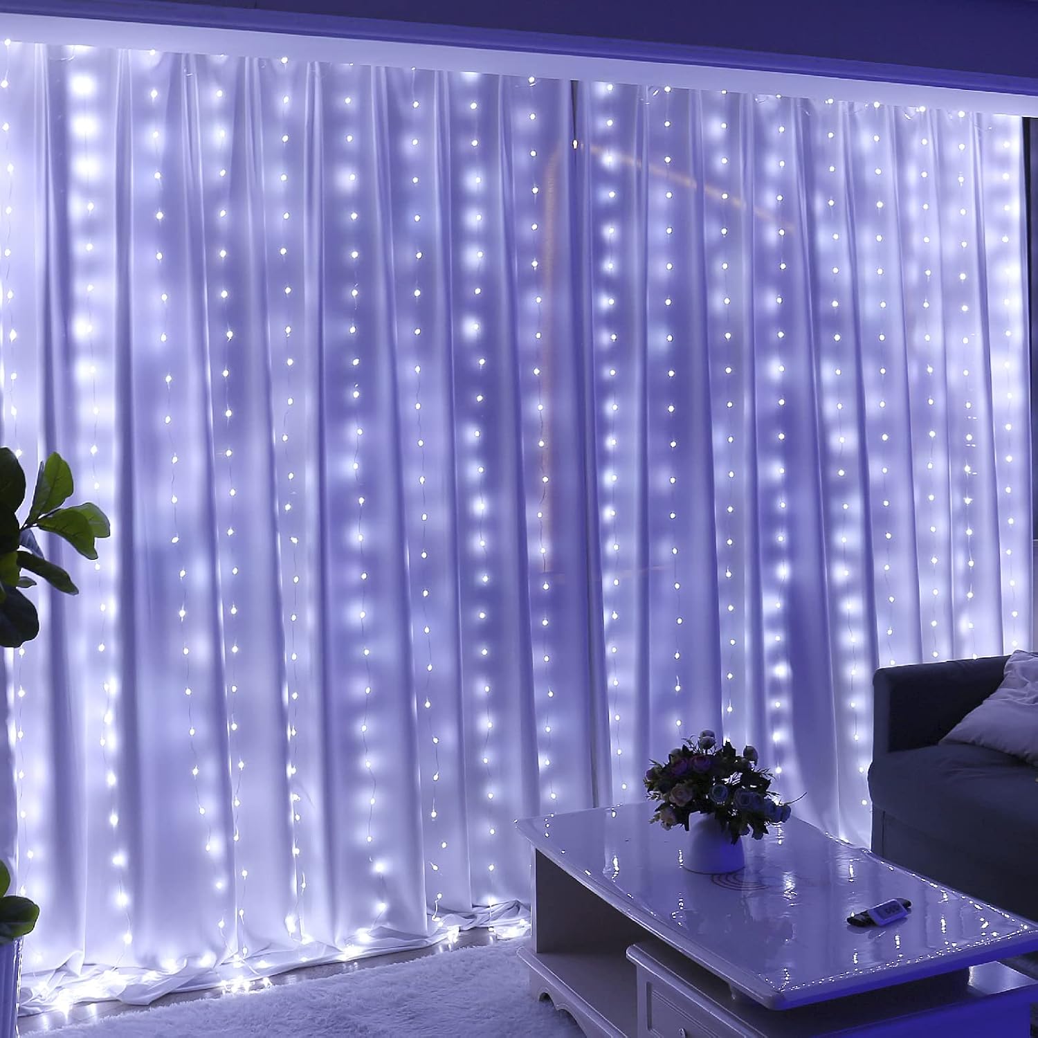 Светодиодная гирлянда 601 LED, белый цвет, 8 режимов свечения, питание USB DC 5В, металлическое подвесное украшение для дома и праздников