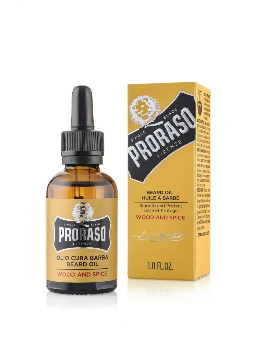 Масло для бороды мужское Proraso Beard Oil Wood And Spice 30мл