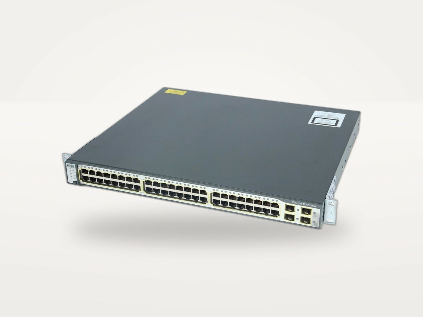 Коммутатор CISCO WS-C3750V2-48PS-S 48*10/100 PoE 370W, 4*SFP GE, 32-Gbps, 1RU, multilayer switch, IPv6, IP Base