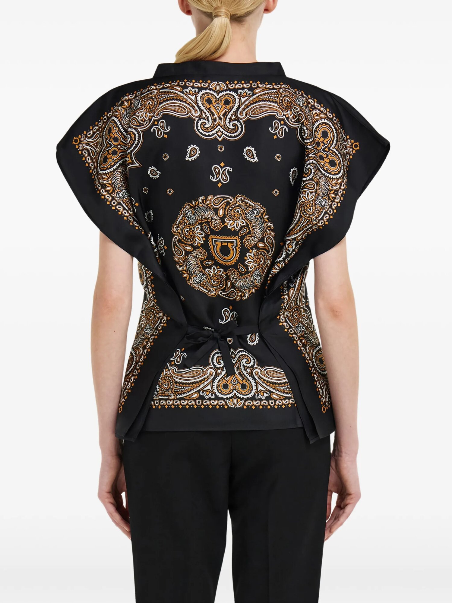 Накидка Ferragamo Arabesque, размер OneSize, black — фото 1