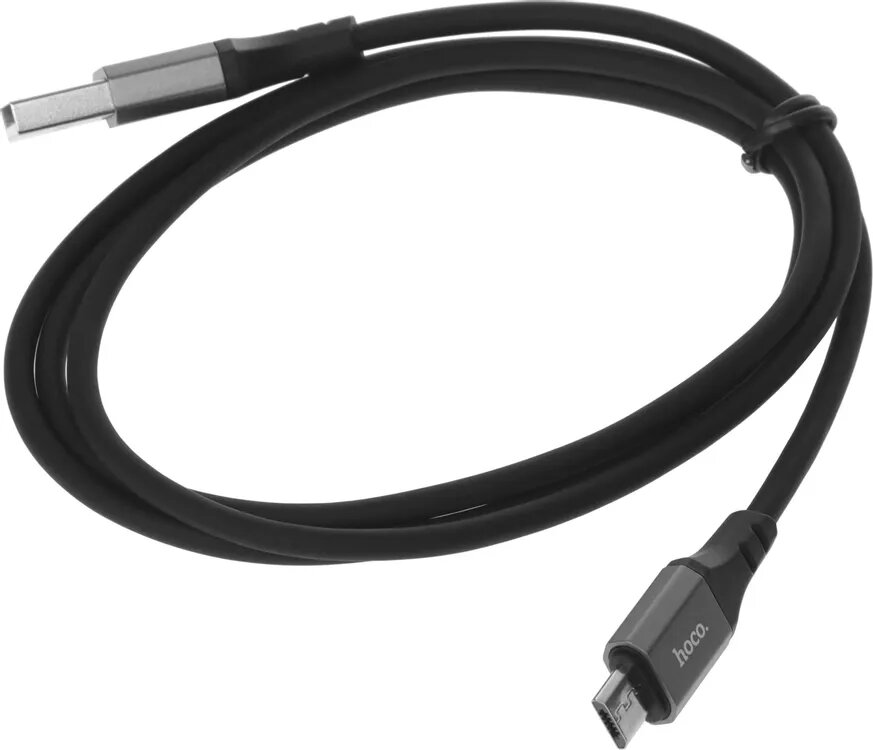 Кабель Hoco X86 Micro Spear, micro USB (m) - USB (m), 1м, 2.4A, черный