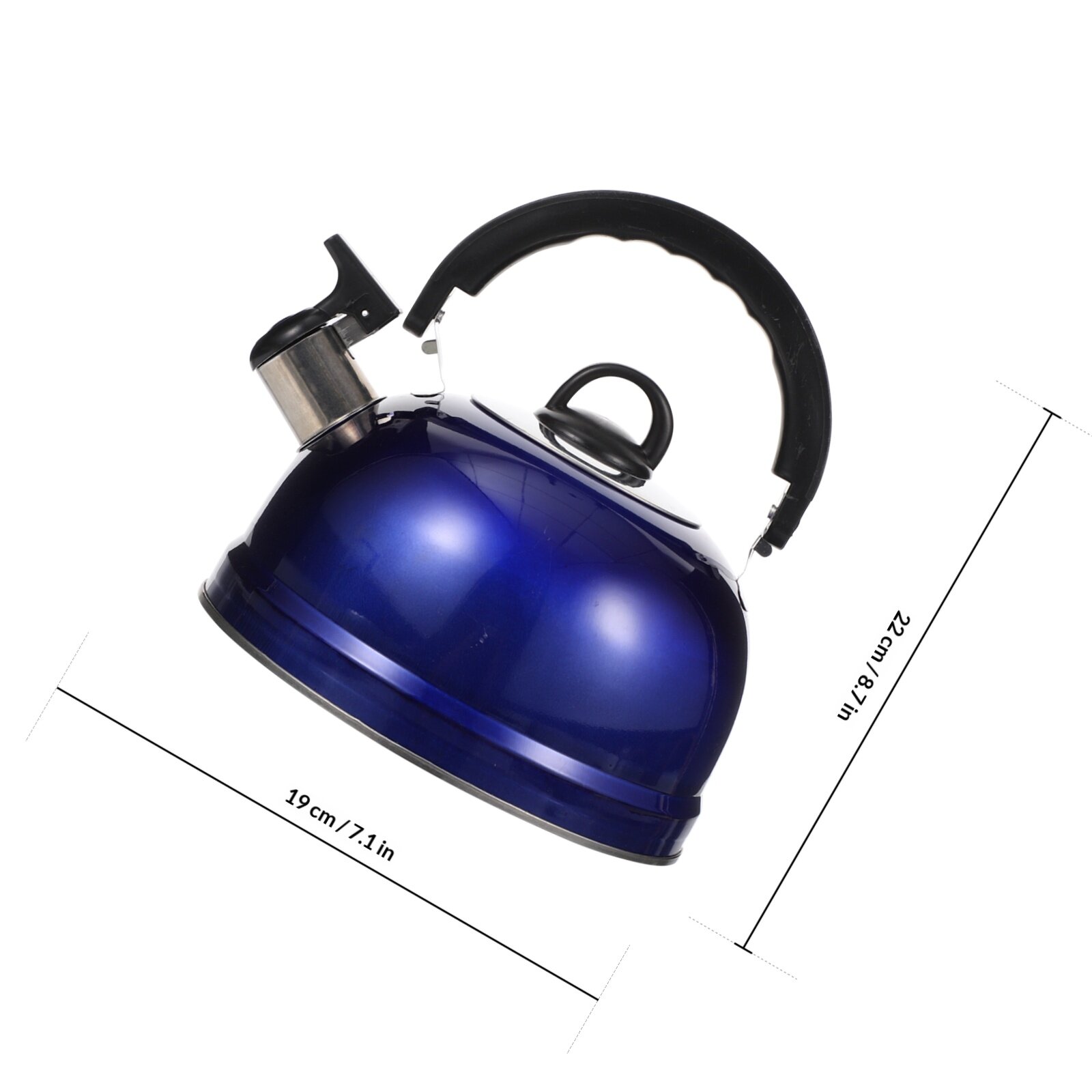 Свисток Кettle Объемом 3Л Для Приготовления Чая Кофе Или Глинтвейна На Газовой Плите Синий 22X19X18.5Cm