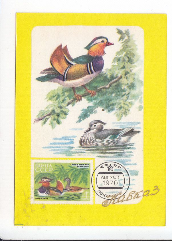 Календарик карманный СССР. 1987 год. Филателия. Утка