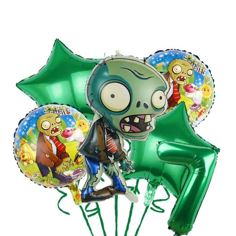 Набор для декора дня рождения Plants vs Zombies от TAKARA TOMY Balloons-6pcs
