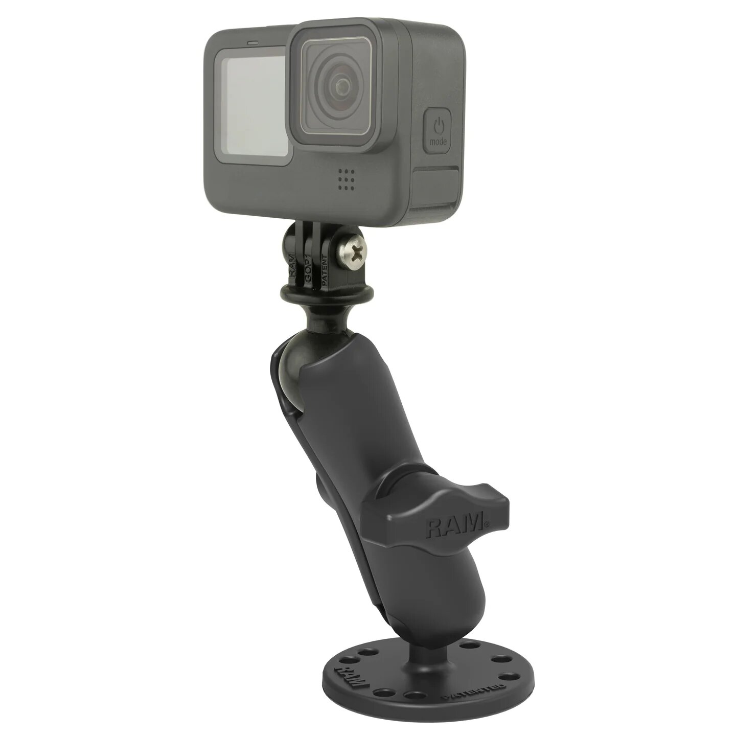 RAM-B-138-GOP1U крепление RAM камер GoPro на плоскую поверхность, круглая площадка, муфта 95 мм шары