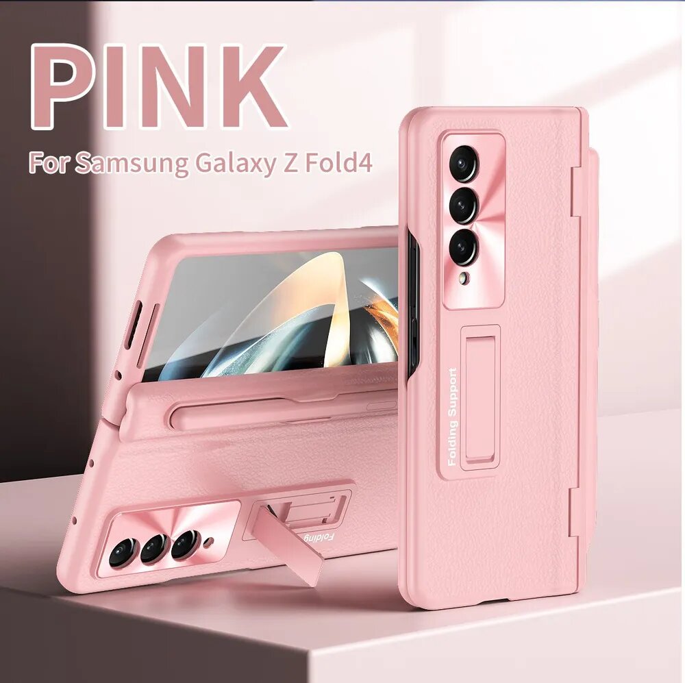 Чехол для Samsung Galaxy Z Fold 4 Со стилусом, кронштейном, внешним экраном наклейкой на защитное стекло