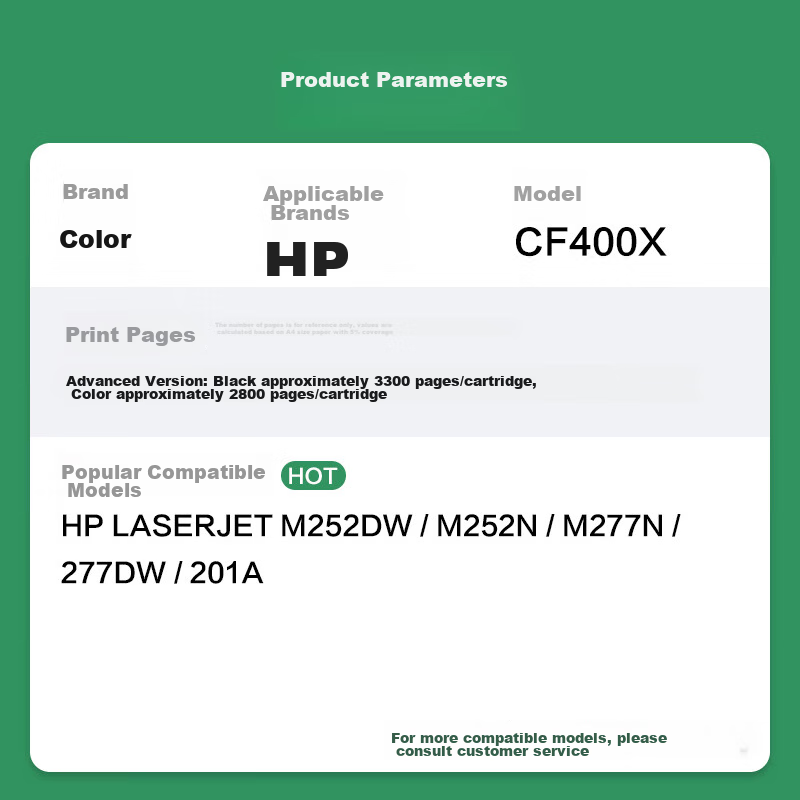 Картридж Caige 201a высокой емкости для принтеров HP M274n M252dw - набор из четырех цветов на 11700 страниц