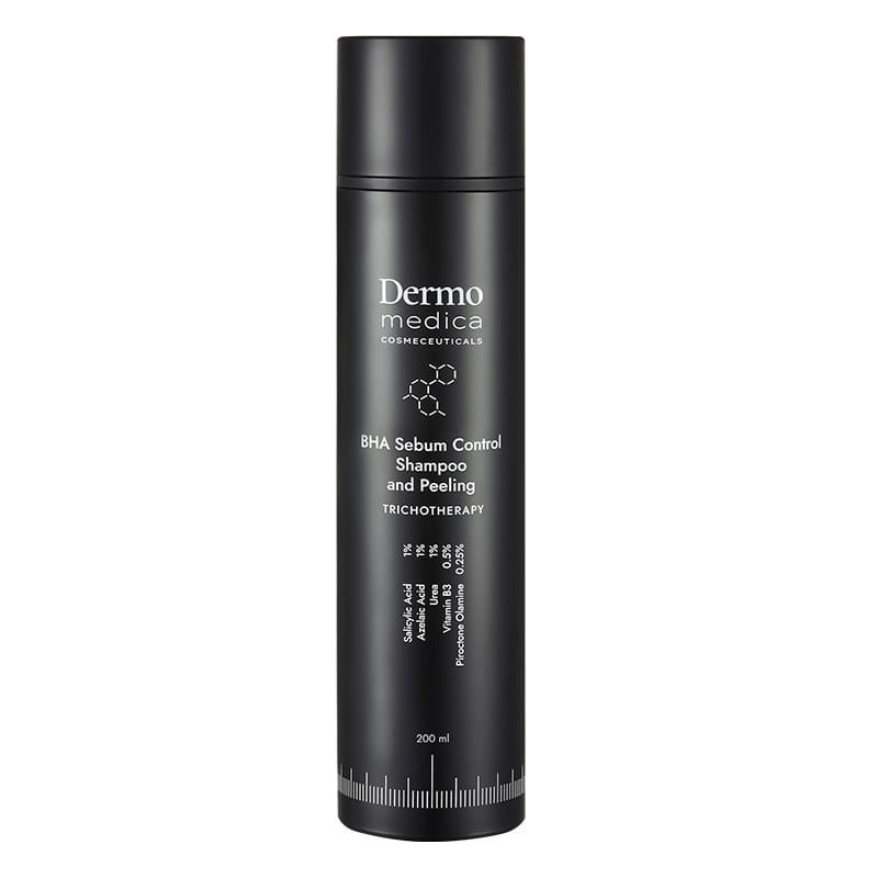Dermomedica BHA Sebum Control Shampoo and Peeling Трихологический шампунь и очищающий пилинг для кожи с избыточной выработкой себума 200 мл
