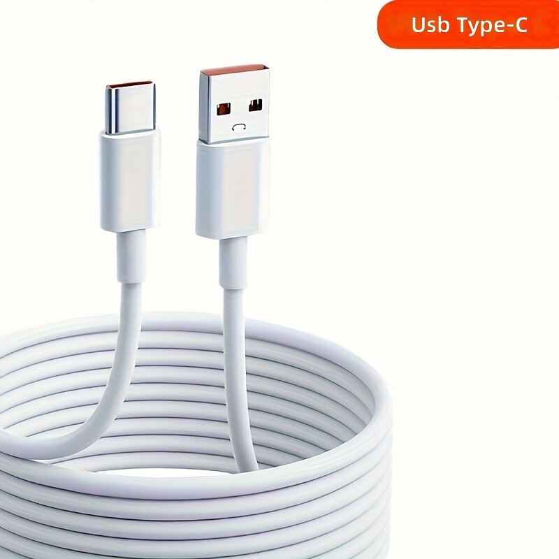 Кабель USB Type-C длиной 8 м, только для зарядки, без передачи данных