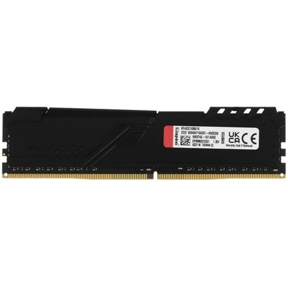 Оперативная память DDR4 Kingston DIMM 1x16Гб, 25600МБ/с 3200 МГц