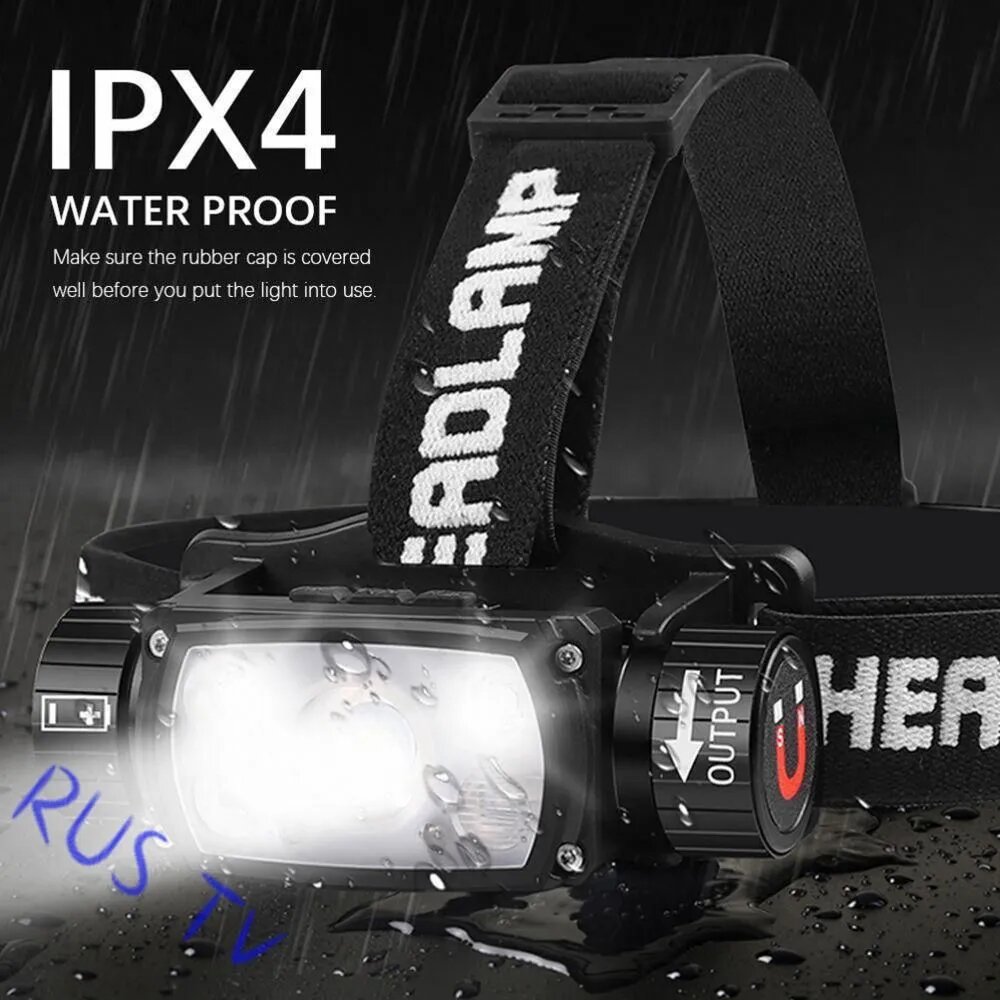 Налобный фонарь Wurkkos Wurkkos Induction Headlamp, 5 светодиодов, XHP50 H79D, 2000 Люмен, 10 Вт, 200 м, IPX8, Черный — фото 1