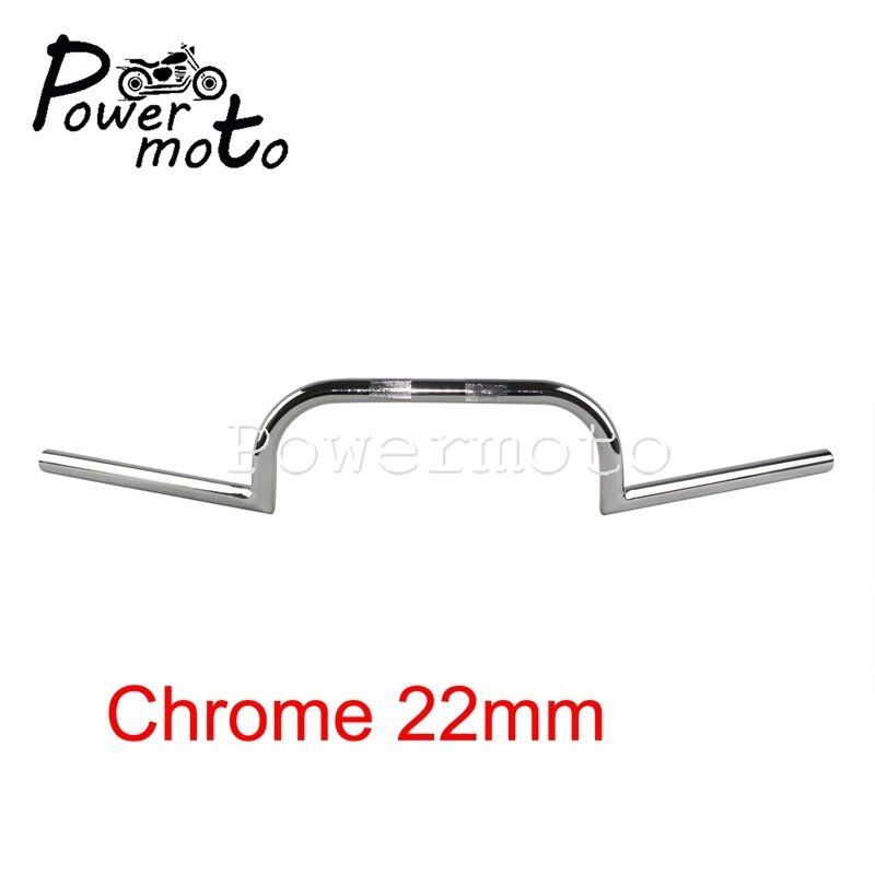 Хромированный руль 22 мм Clubman Drag Bar
