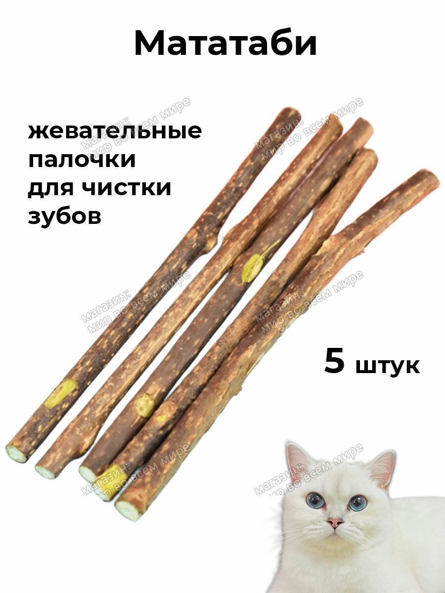 Жевательные палочки Мататаби для чистки зубов, 5 шт 5 штук уход за зубами