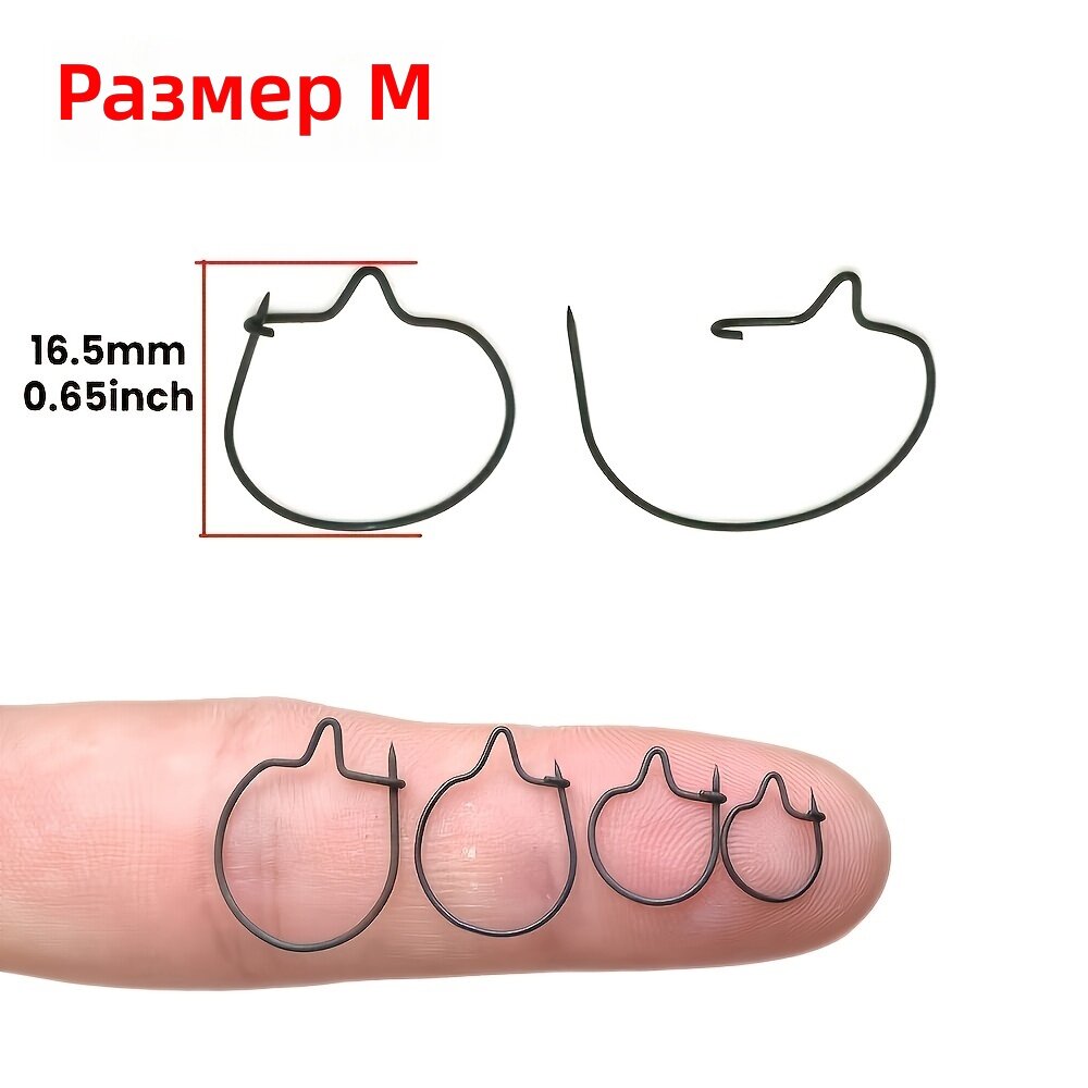 Набор клипс для личинок (Maggot Clips) 24 шт. для карповой ловли, фидер, размер M 16,5 мм