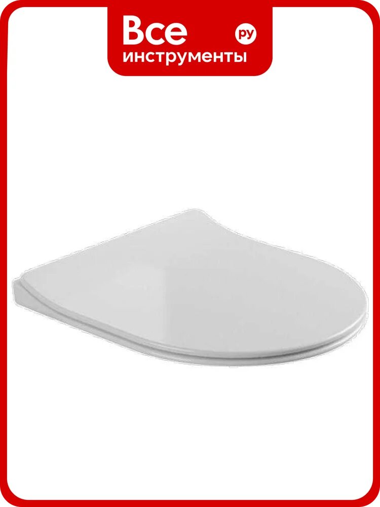 Сиденье Flaminia App 420x370хh25 мм, только для унитазов арт. AP116G, AP39, тонкое, быстросъёмное, с механизмом Soft Close, хром, цвет белый APCW07