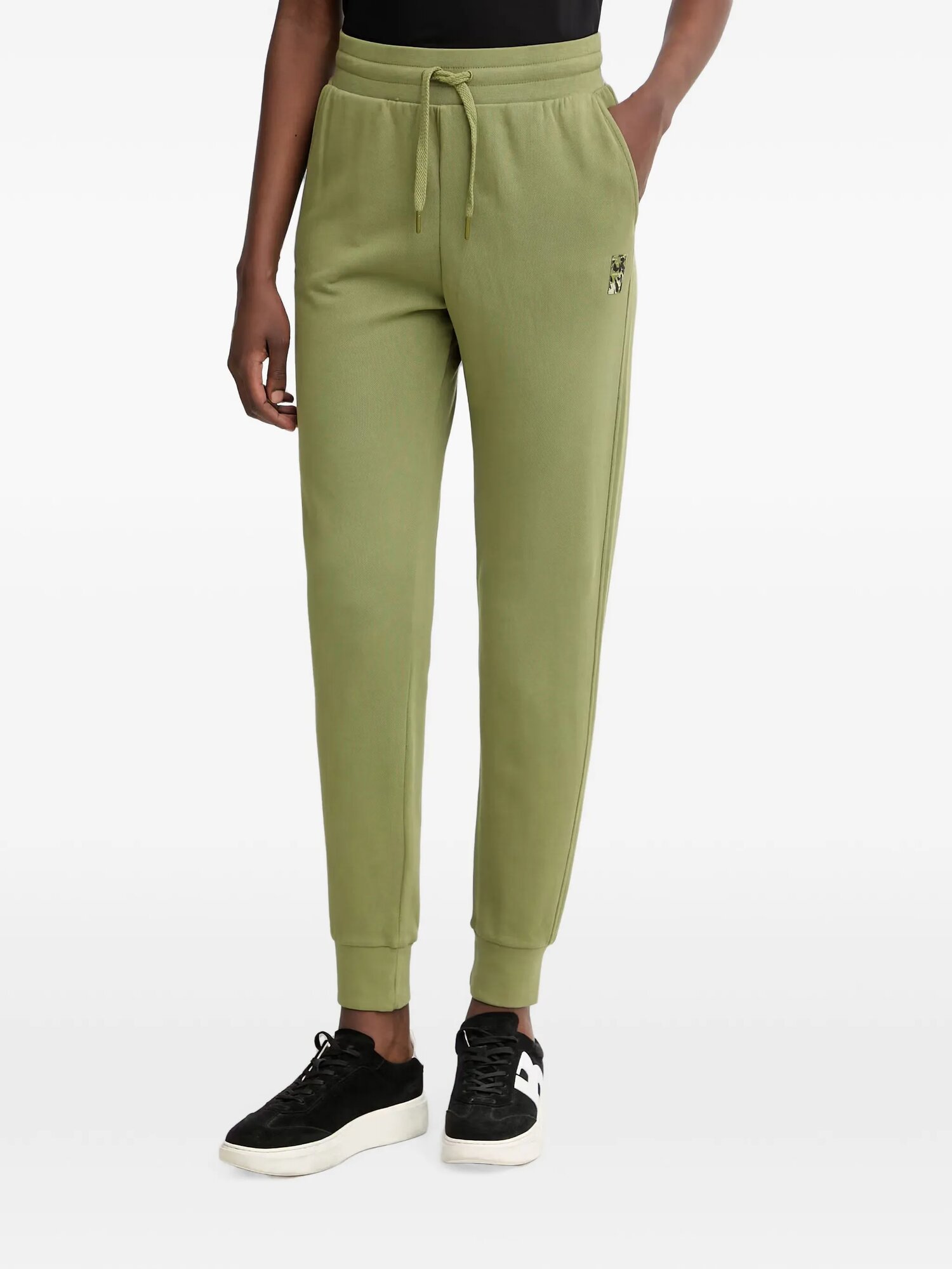 Брюки Armani Exchange Logo-patch drawstring track pants, размер 44, green