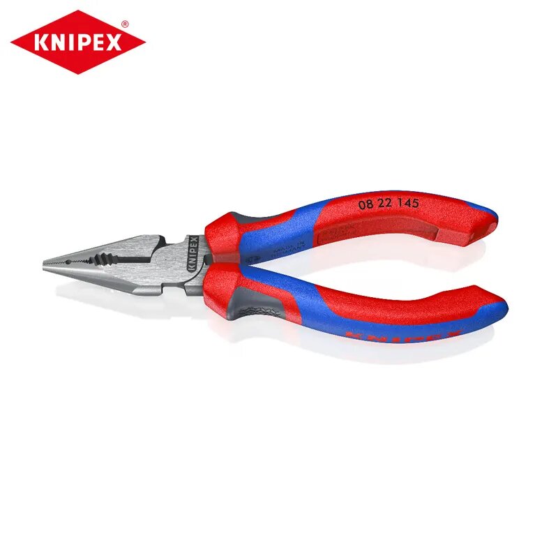 KNIPEX 08 22 145 Мастерские комбинированные плоскогубцы с острыми концами, 145 мм