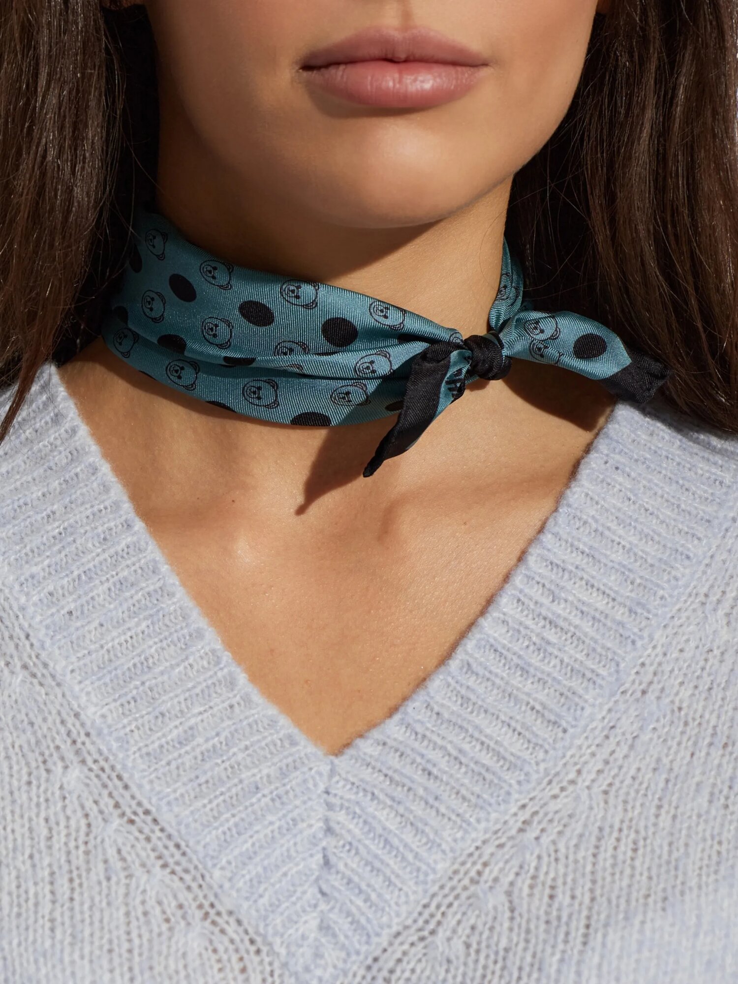 Шарф MOSCHINO Teddy Bear polka-dot scarf для девочек — фото 1