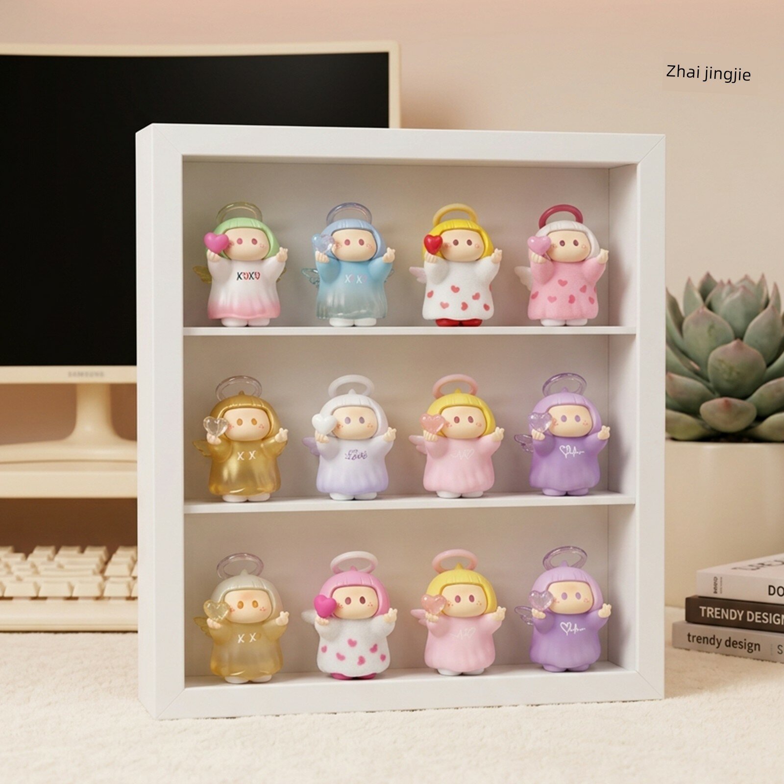 Витрина для фигурок Yoyo, милые фигурки, игрушки Miniso, демонстрационный шкаф, коробка для хранения, подставка для