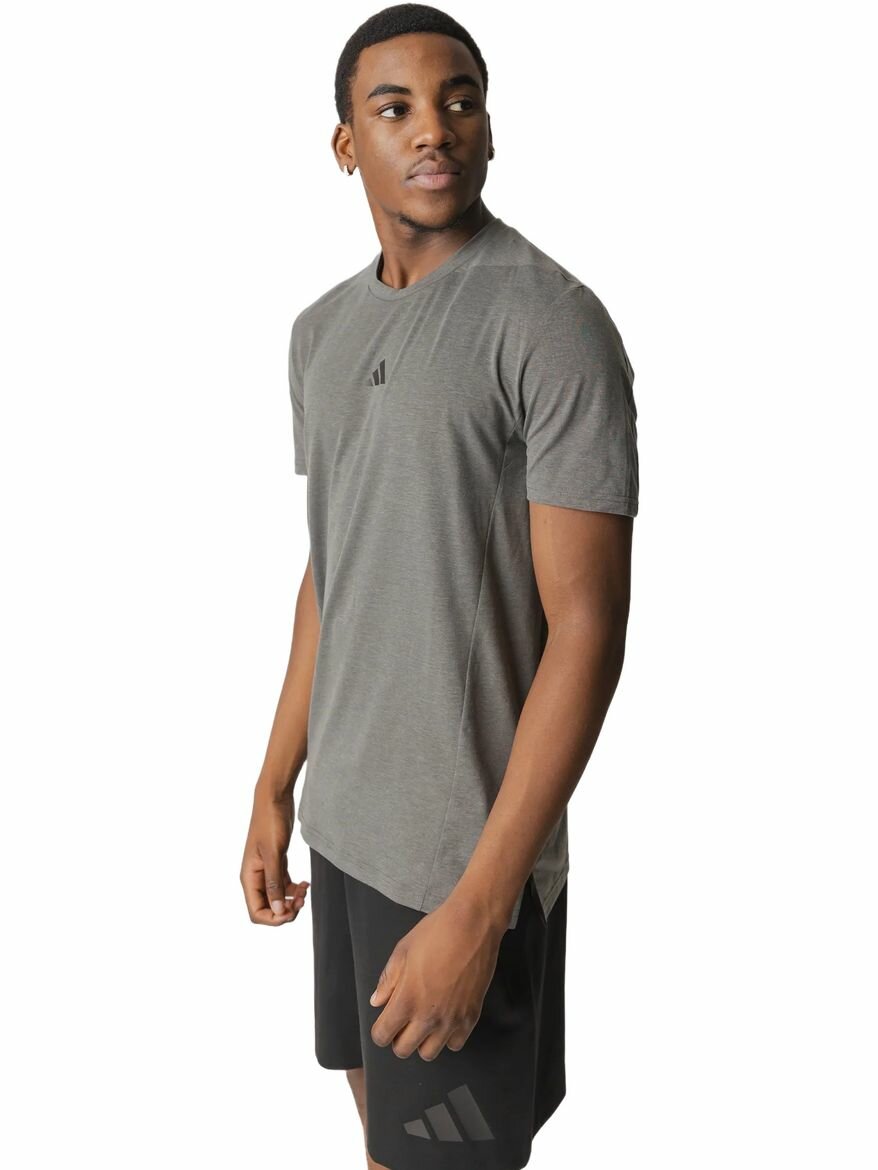 Футболка спортивная adidas Designed for Training Workout Tee, размер S, серый — фото 1