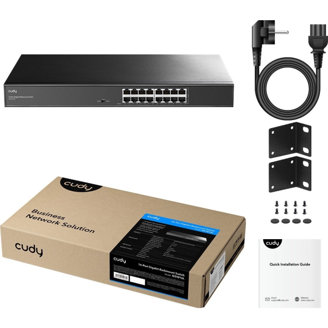 Коммутатор Cudy GS1016L (16 x 1Gb RJ45, Unmanaged, 19", VLAN Extend Modes) — фото 1