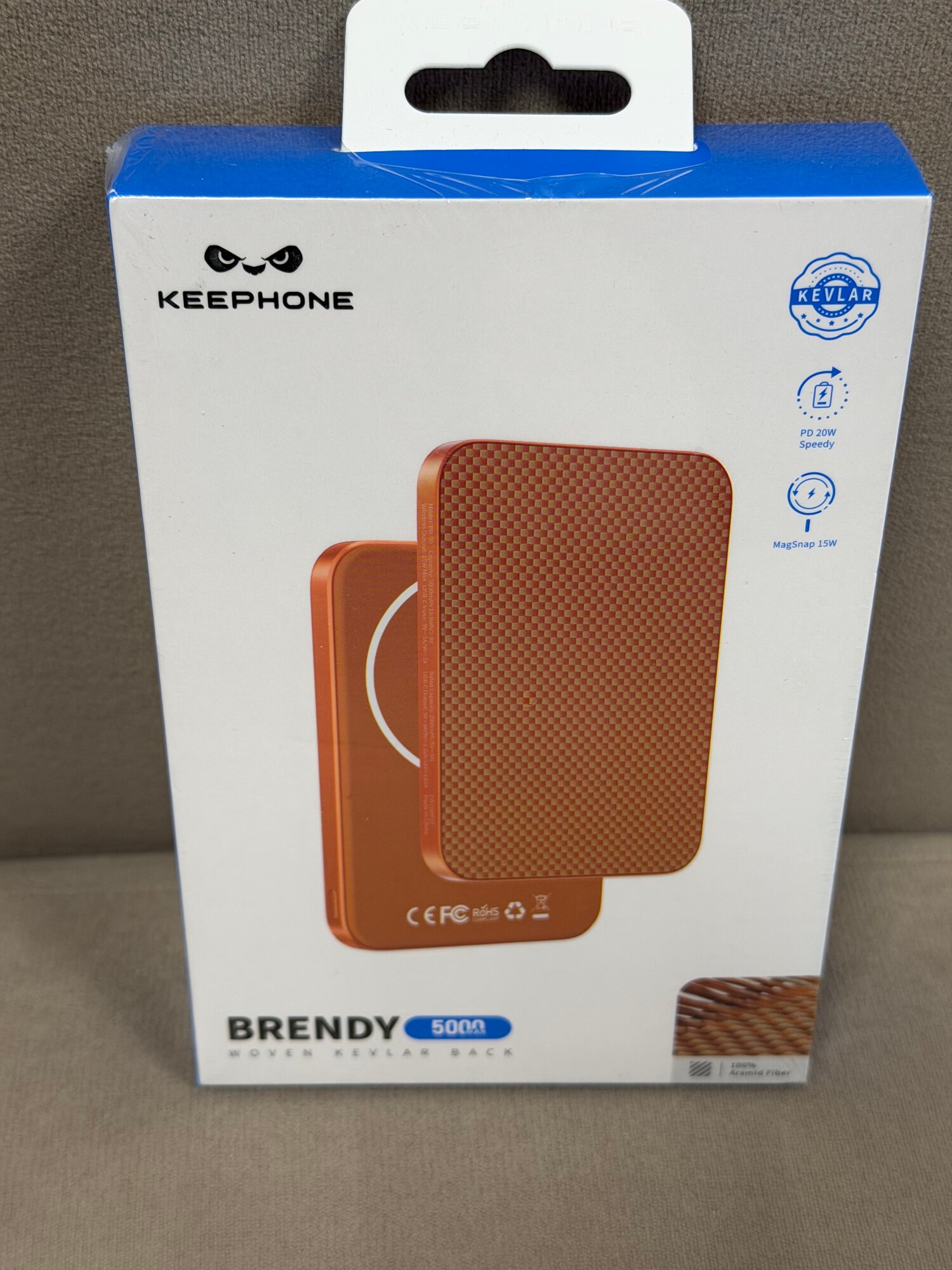Внешний магнитный аккумулятор Magsafe, Keephone Brendy, цвет Orange, оранжевый 5000mAh