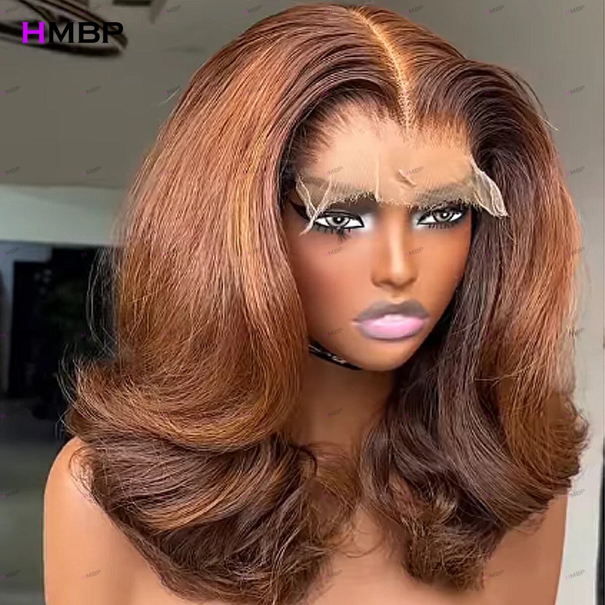Кружевной парик из натуральных волос HMBP Body Wave 16 дюймов, 180 Density, 360 HD Lace Wig