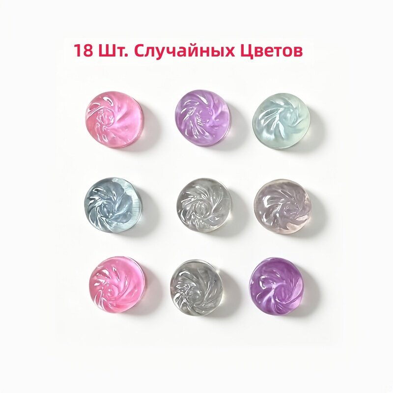 Прозрачные хрустальные фигурки в виде китайских пельменей (Бао), набор из 18 шт, случайные цвета, подарок на вечеринку и праздник