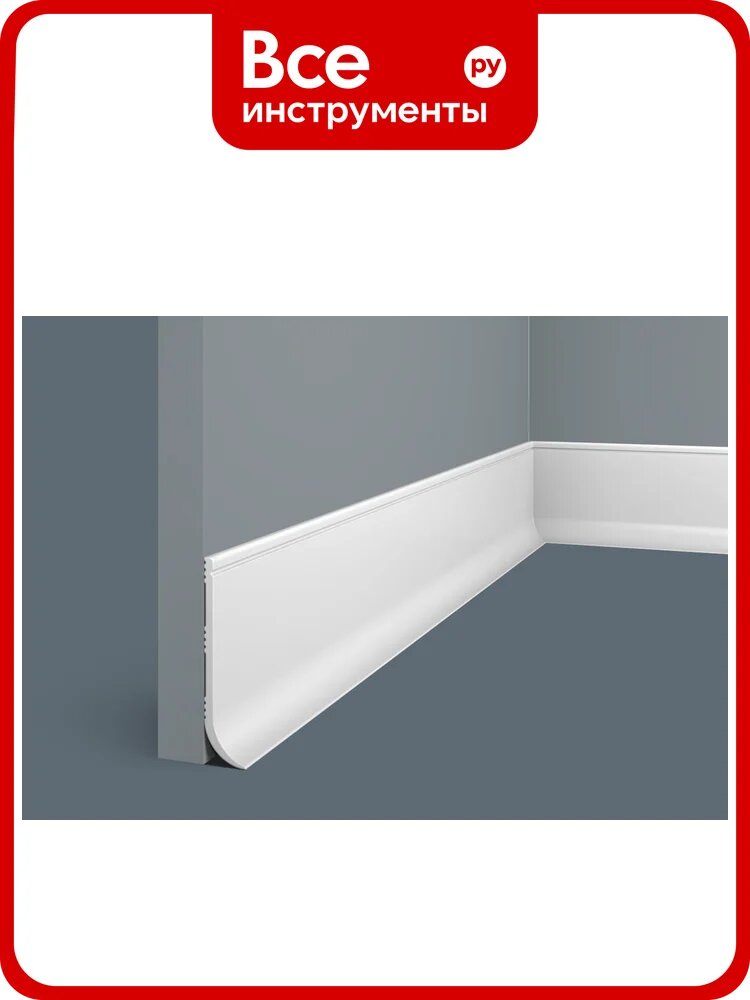 Плинтус Cosca Decor 80x18x2000 мм, экополимер, PL003 00-00081049