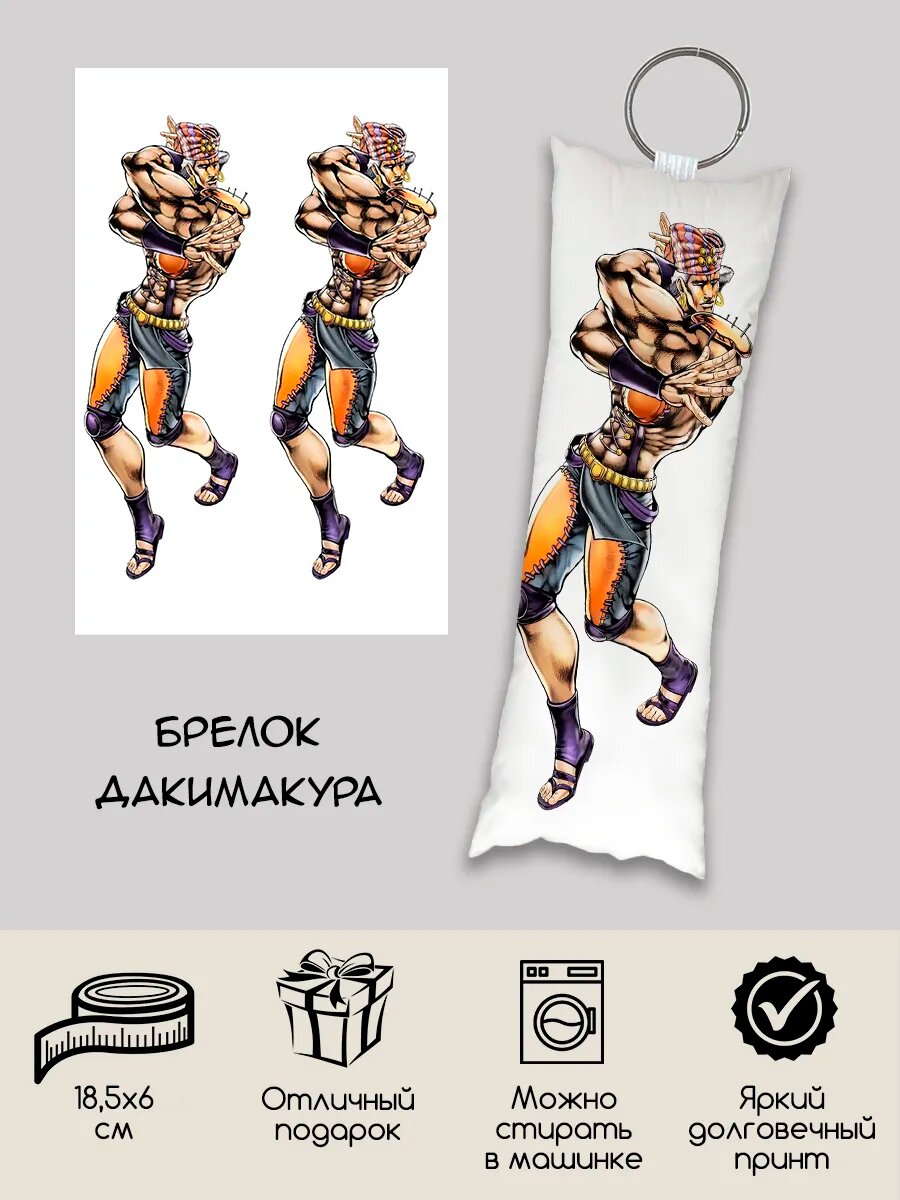 Брелок дакимакура ДжоДжо 18,5х6 см