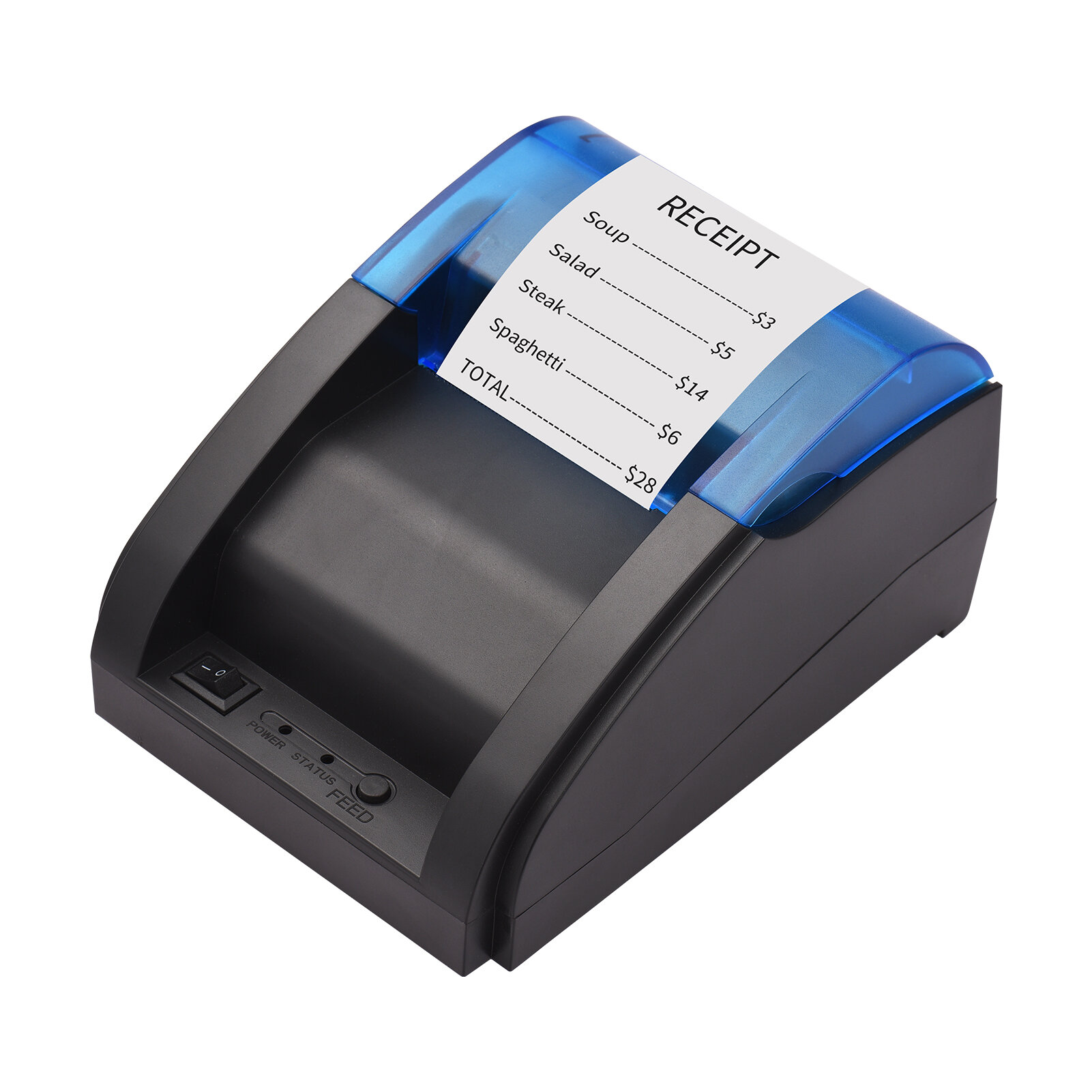Принтер чеков USB с термопечатью, совместимость с iOS, Android, Windows и Linux, команды ESC/POS
