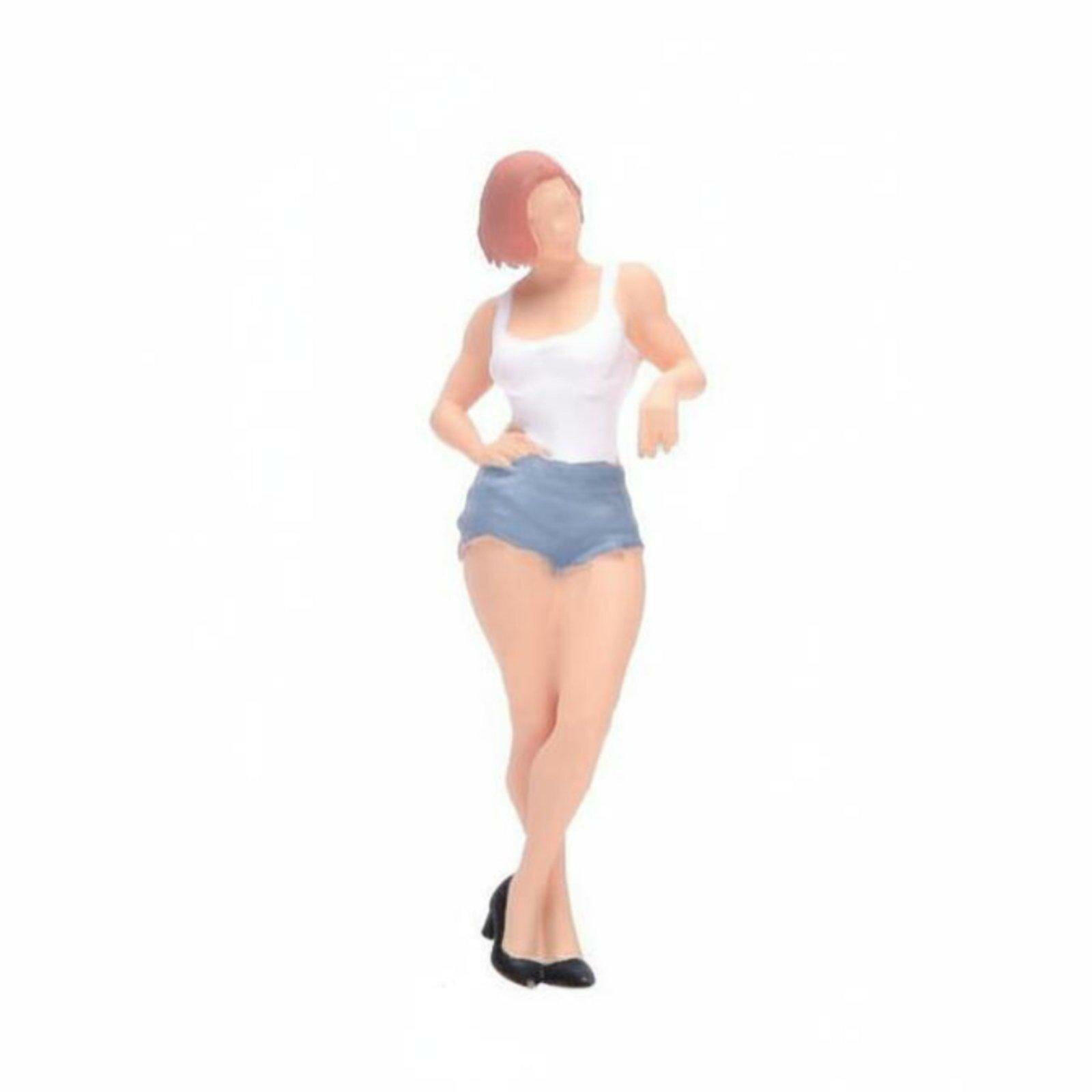 Фигурка женщины в масштабе 1:64, изготовлена из смолы, раскрашена вручную, высокодетализированная модель мускулистой женщины для коллекционеров и любителей.
