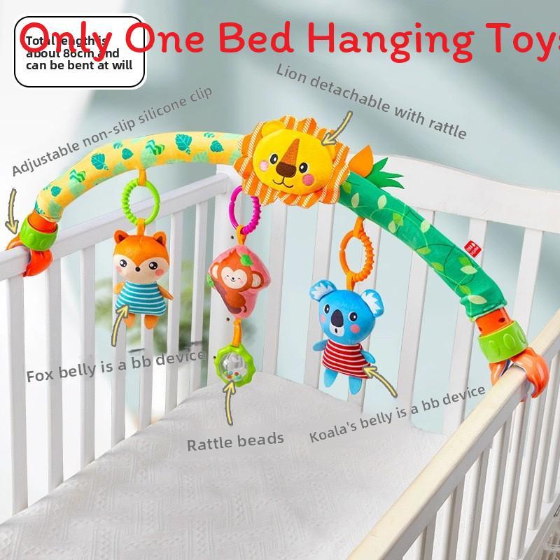 Soft baby teether toy with plush design for car seat and nursery decor style d