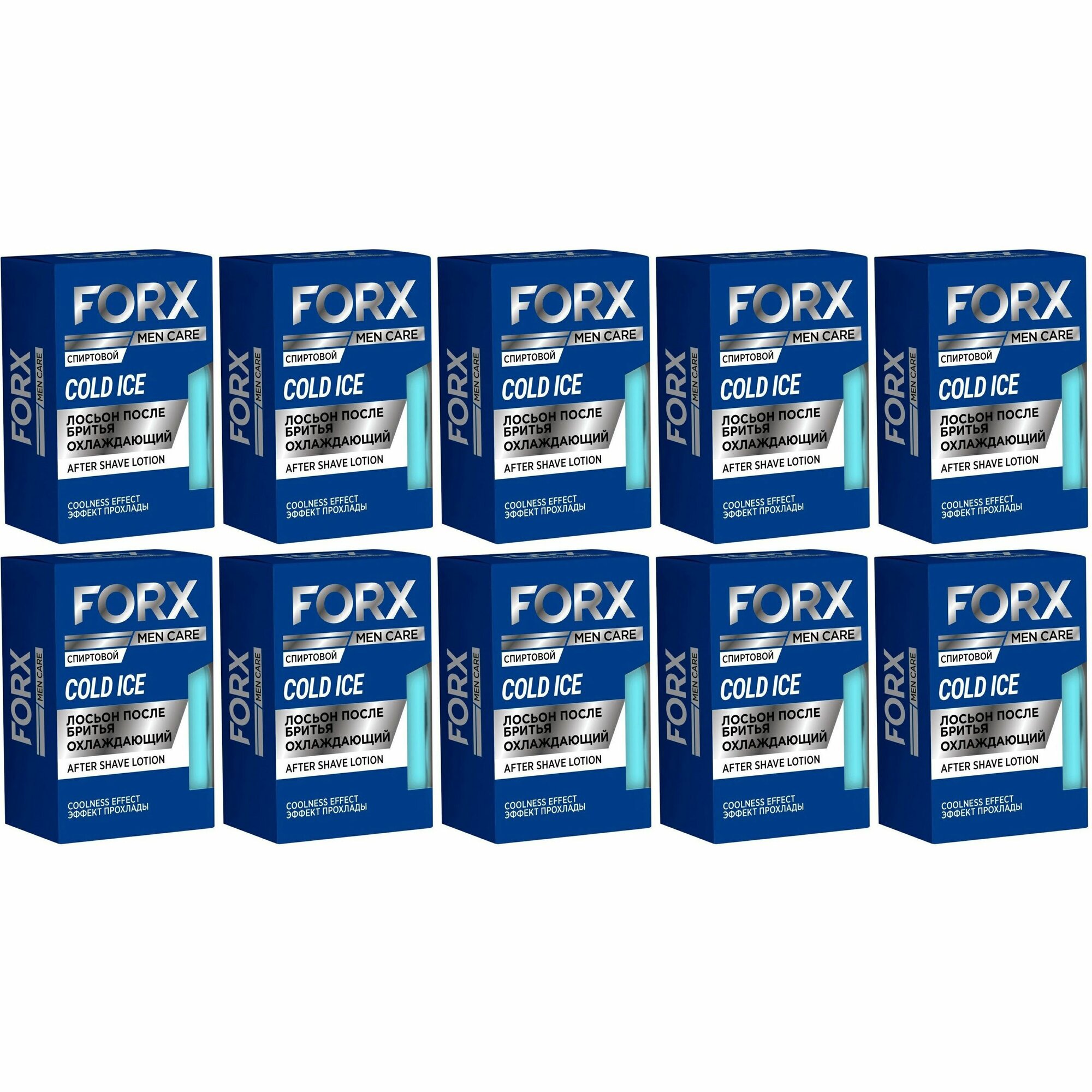 Лосьон после бритья Forx Men care охлаждающий 100 мл, набор: 10 штук