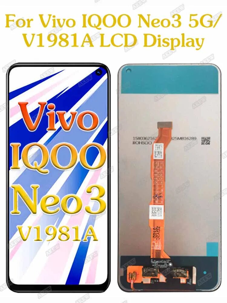 Оригинальный дисплей 6.57' для Vivo IQOO Z1 5G Z1X Neo3, сенсорный экран, модуль Neo3 No Frame