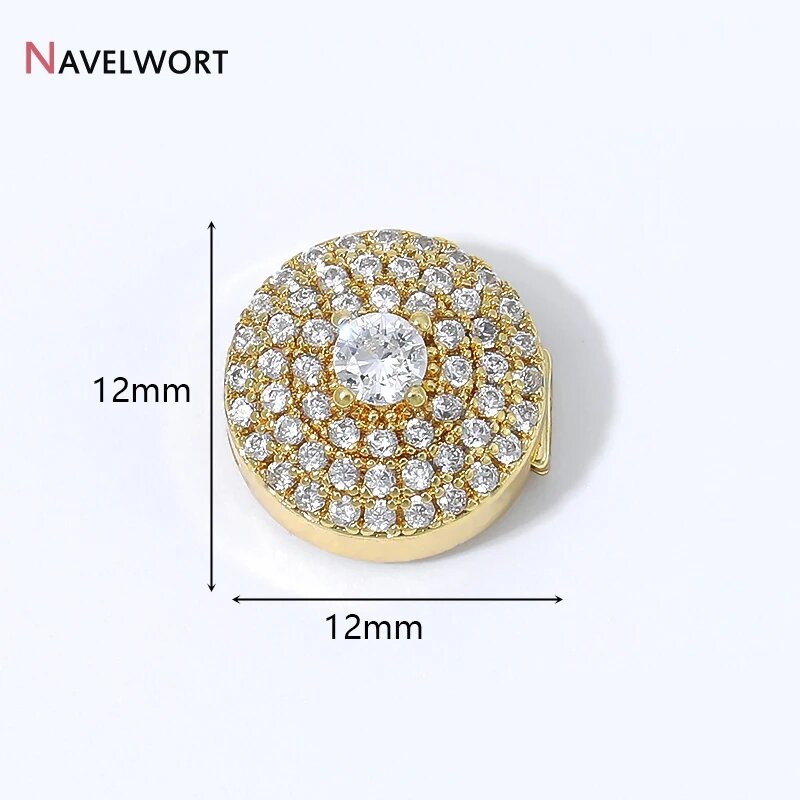 Магнитные застежки NAVELWORT золотые 1 piece, 18K gold plated