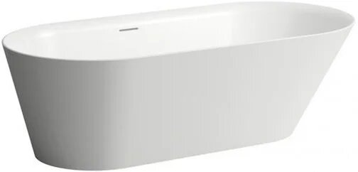 Ванна из искусственного камня Laufen Kartell by Laufen 2.2633.2.000.000.1 171x81, отдельностоящая, овальная, белая, матовая, со сливом-переливом, антискользящее покрытие
