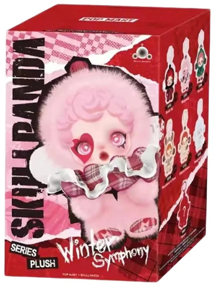Фигурка POP MART SKULLPANDA WINTER PLUSH, Слепая коробка, 1 шт, ABS пластик, Мерсеризованный хлопок