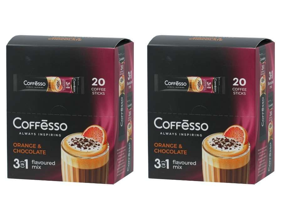 Coffesso Пэшн Апельсин и Шоколад Кофе 3 в 1, 20 стиков по 14 г, 2 уп