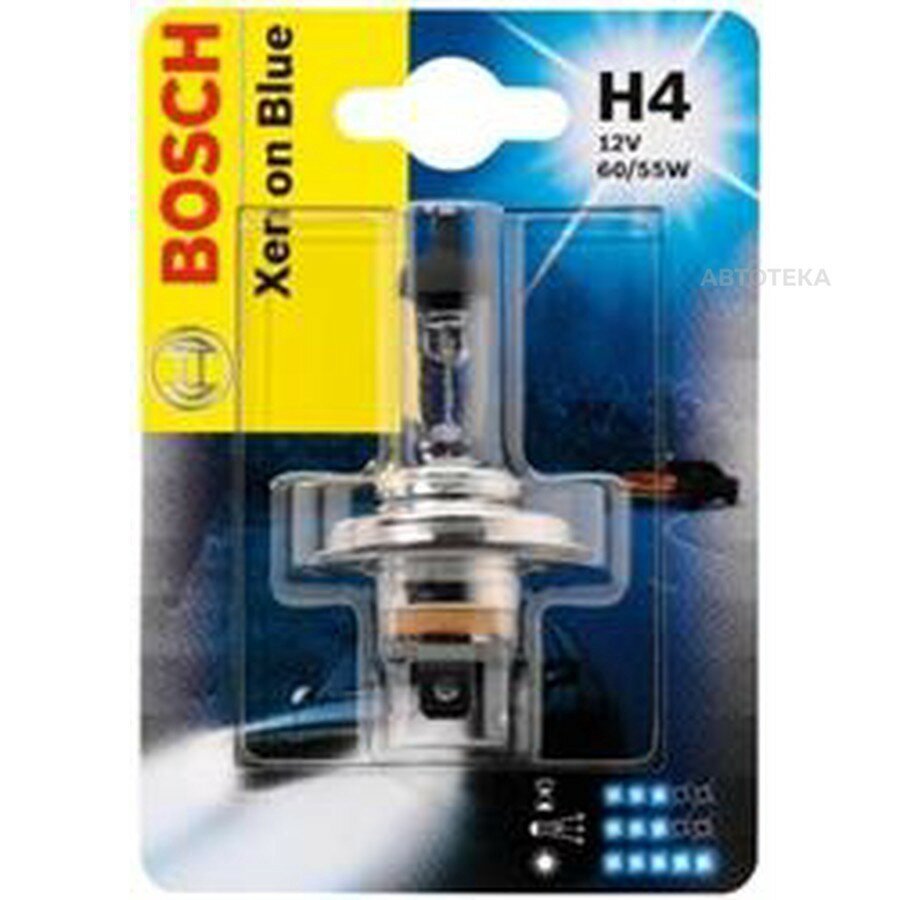 Лампа галогенная H4 P43t 12V 60/55W XENON BLUE BOSCH 1987301010