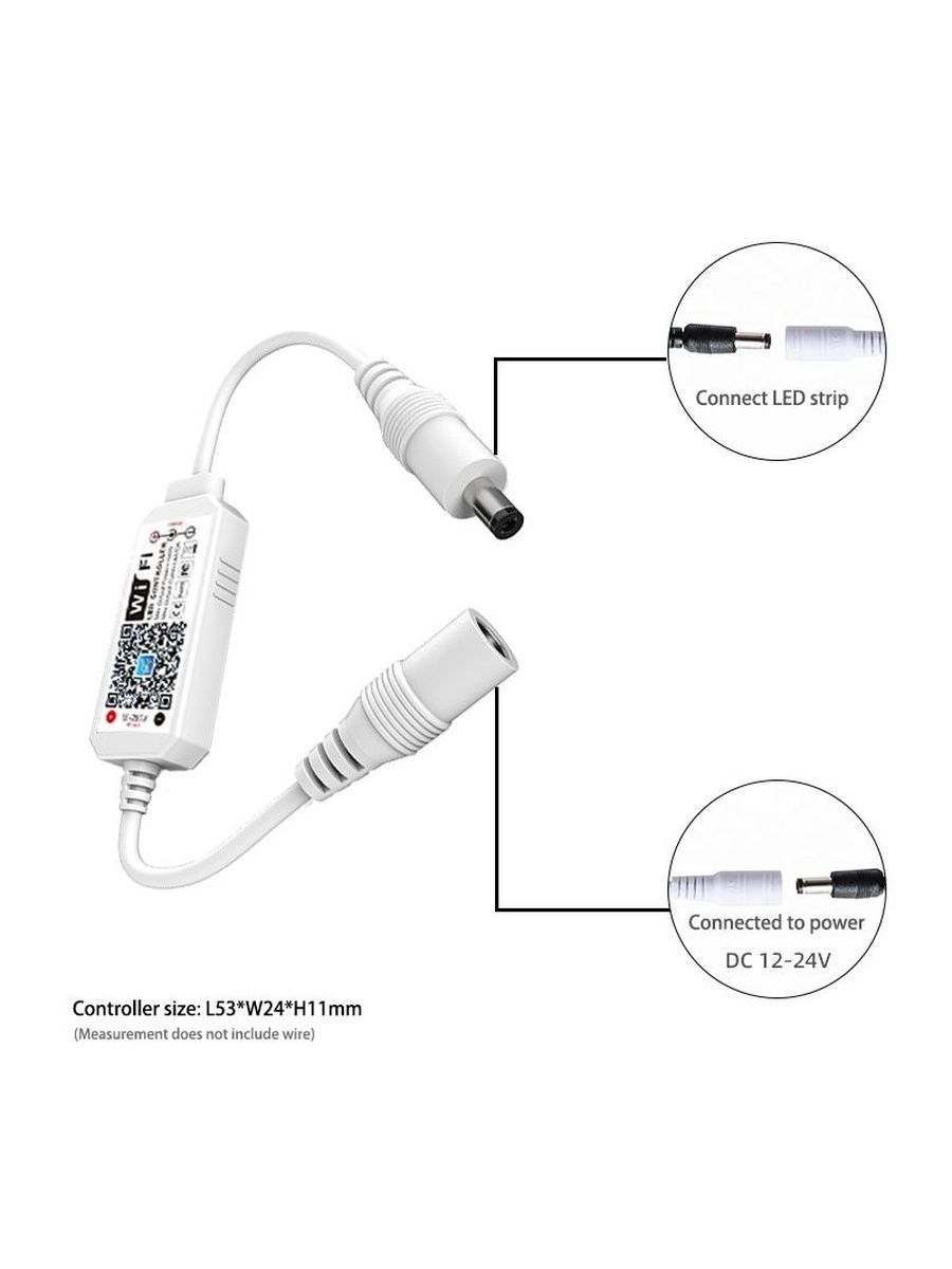 Умный WIFI диммер-контроллер для светодиодной ленты для Алисы 12-24V голосовое управление светом