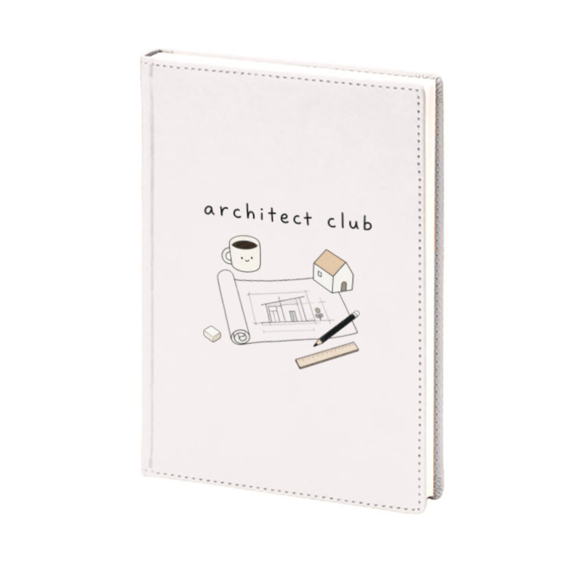 Ежедневник «Architect club, подарок архитектору сторителю» (белый)