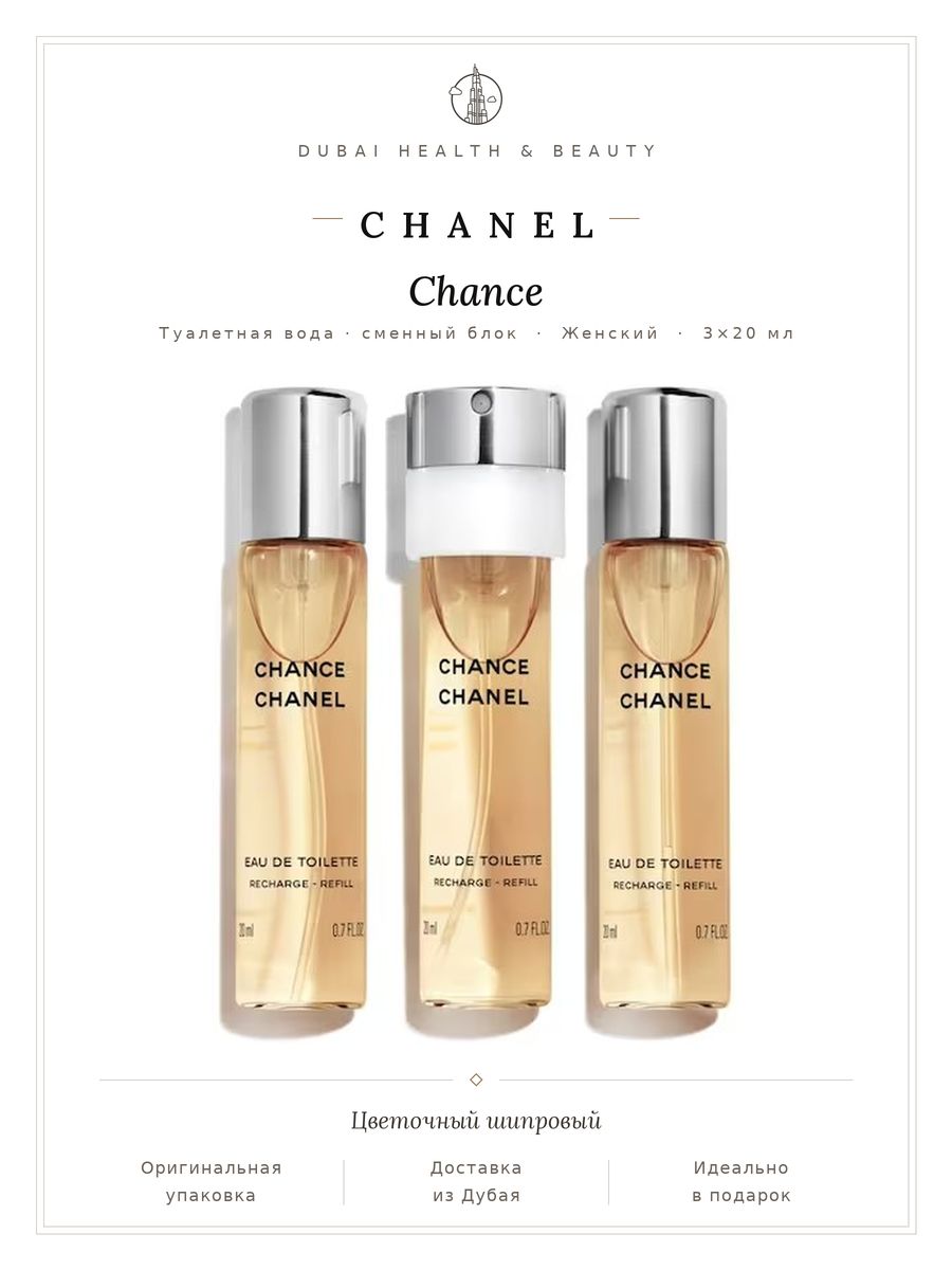 Chanel Вода парфюмерная Chance EDT TWIST AND SPRAY Ricarica 60 мл