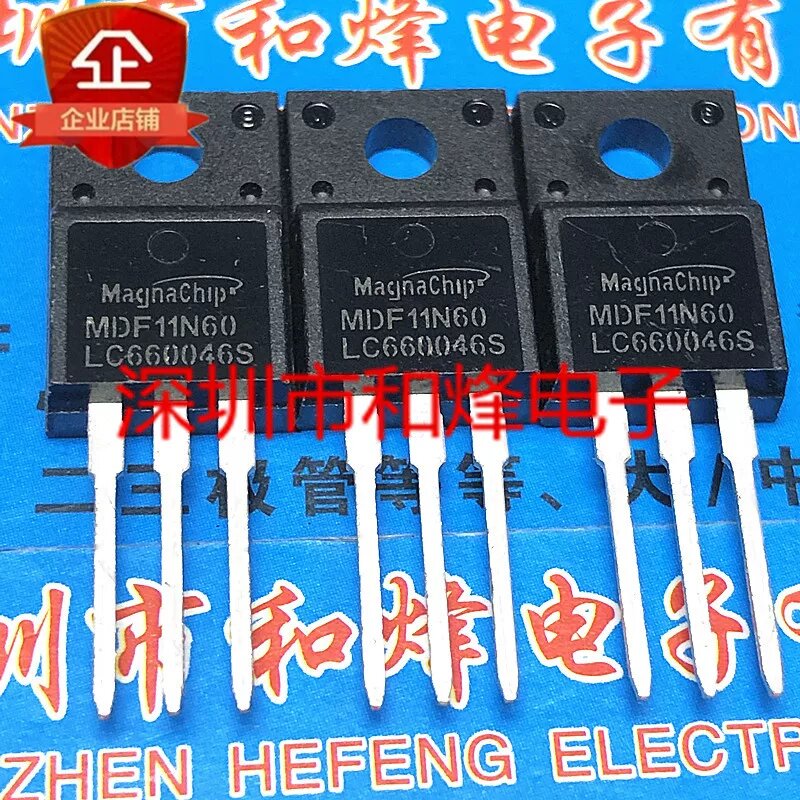 MDF11N60,5шт./лот,600В 11А N‑канал MOSFET TO‑220F, для ремонта блоков питания, инверторов