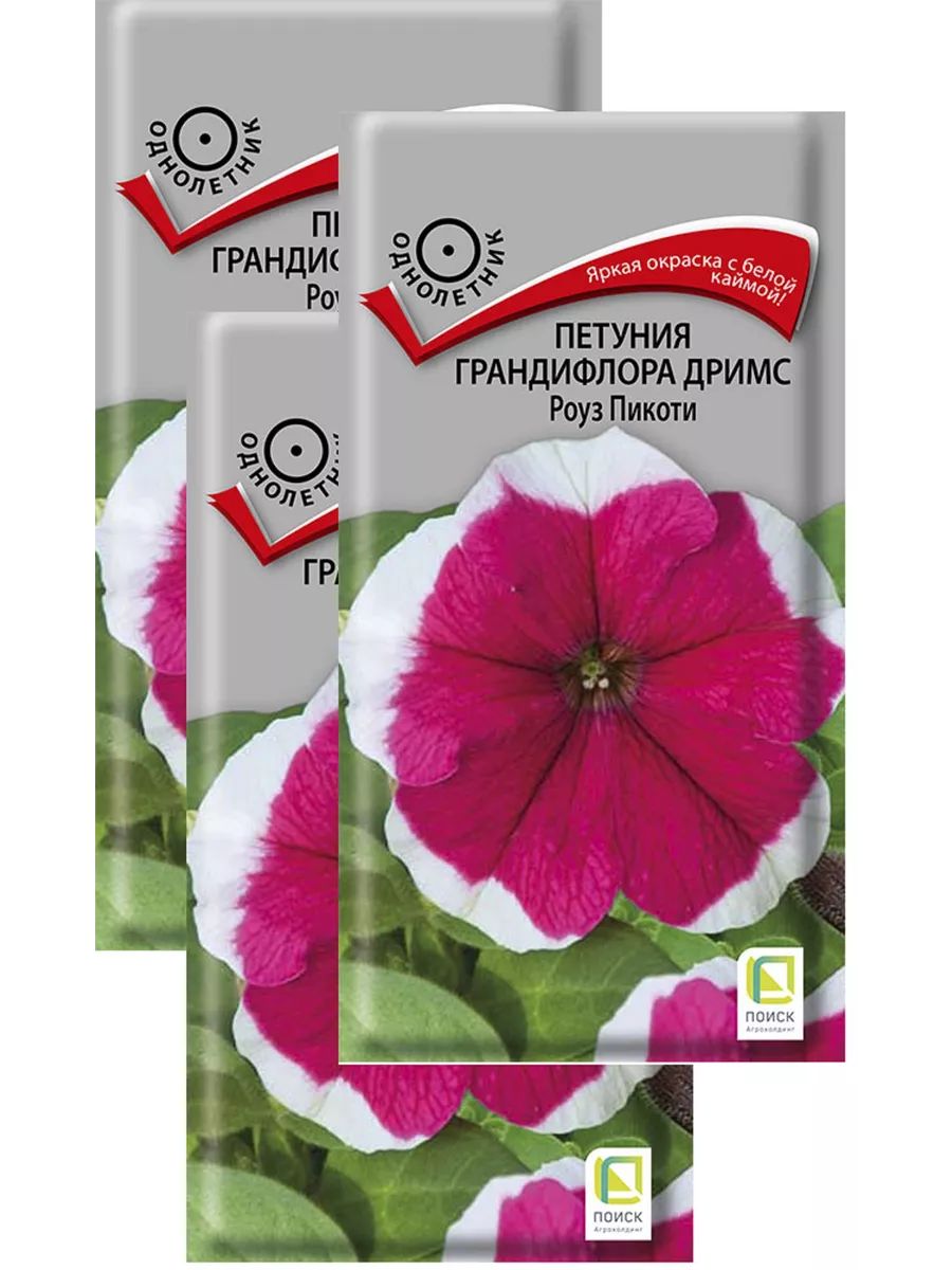 Петуния грандифлора Дримс Роуз пикоти, набор 3 Х 15 шт.
