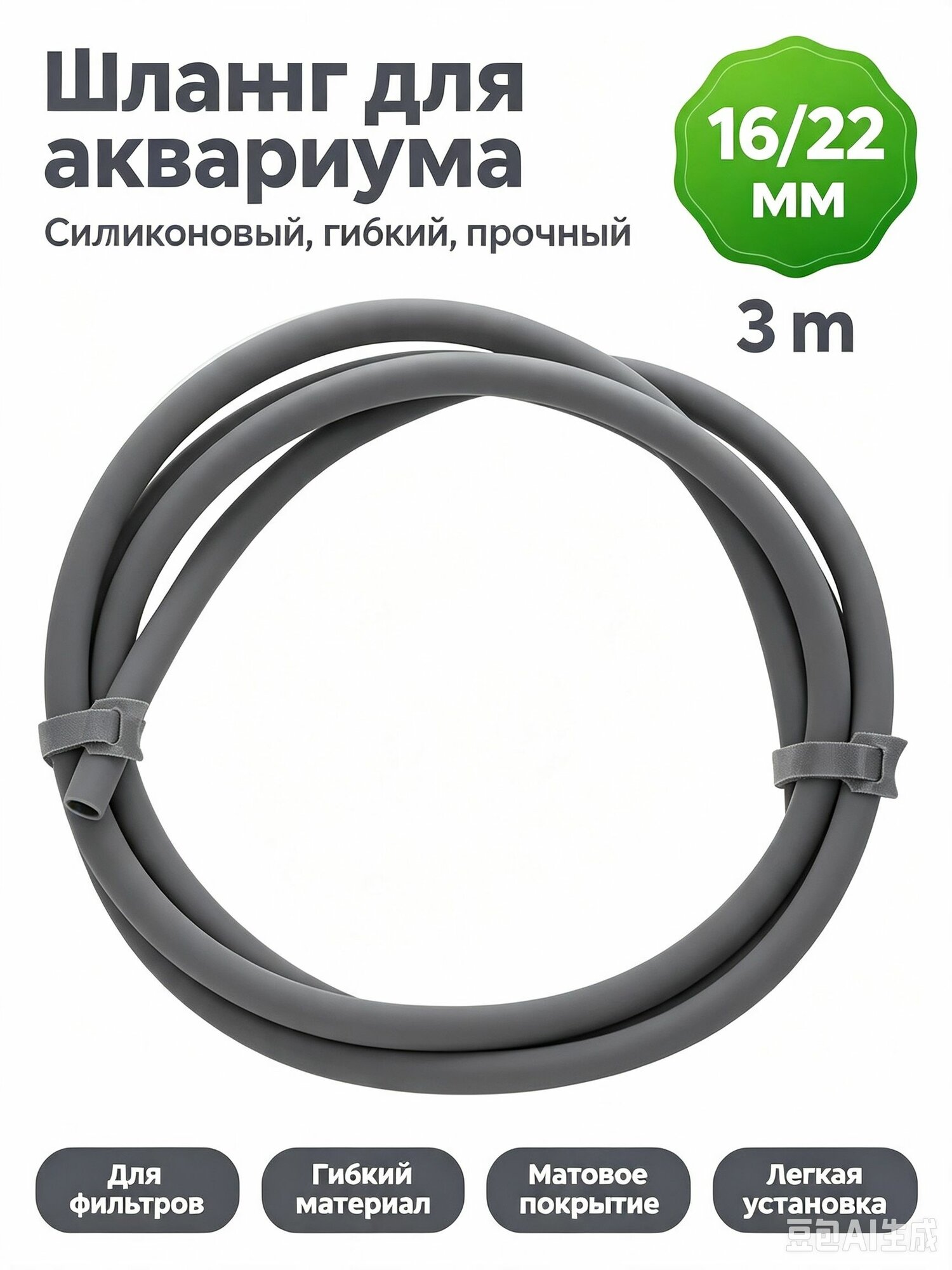 Шланг для внешнего фильтра AQUAPRO 16/22 мм, 3 м