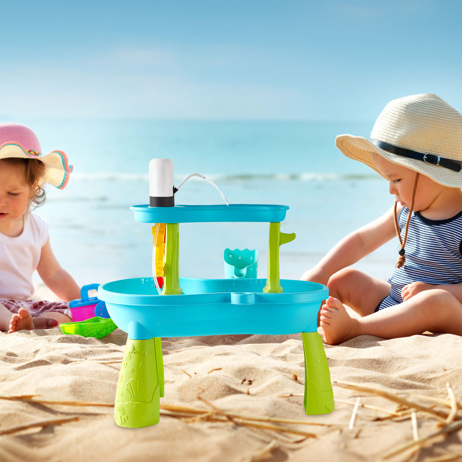 Игровой насос для воды, компактный и безопасный аксессуар для песочницы, 12.70x6.50x6.50 см