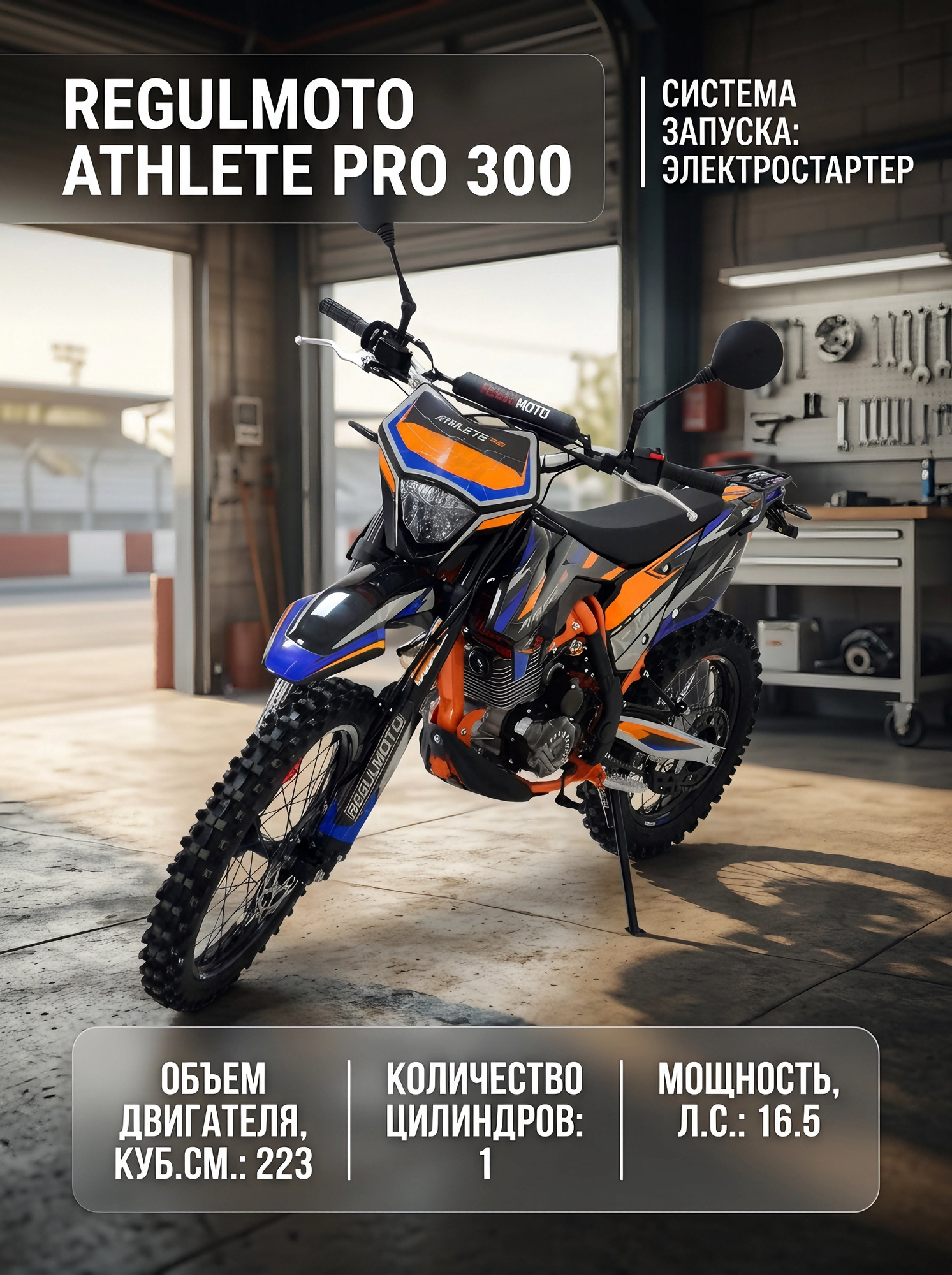 Мотоцикл Regulmoto ATHLETE PRO 300 (4 valves) 6 передач (с ПТС в заводской упаковке)