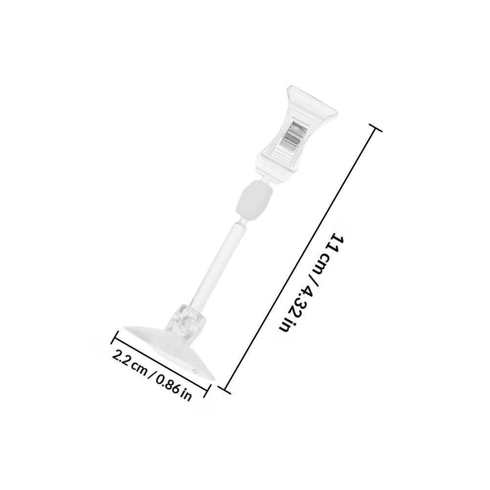 Клипсы Для Аквариума С Присосками 5 Штук Размер 11.00X2.20X2.00Cm Цвет Прозрачный